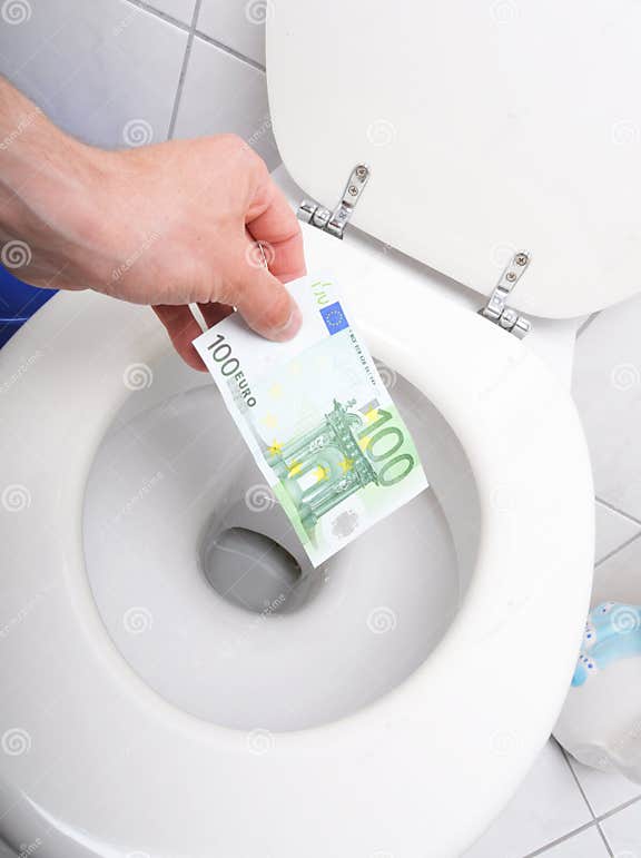 Geld und Toilette stockbild. Bild von verloren, investiert - 15209765
