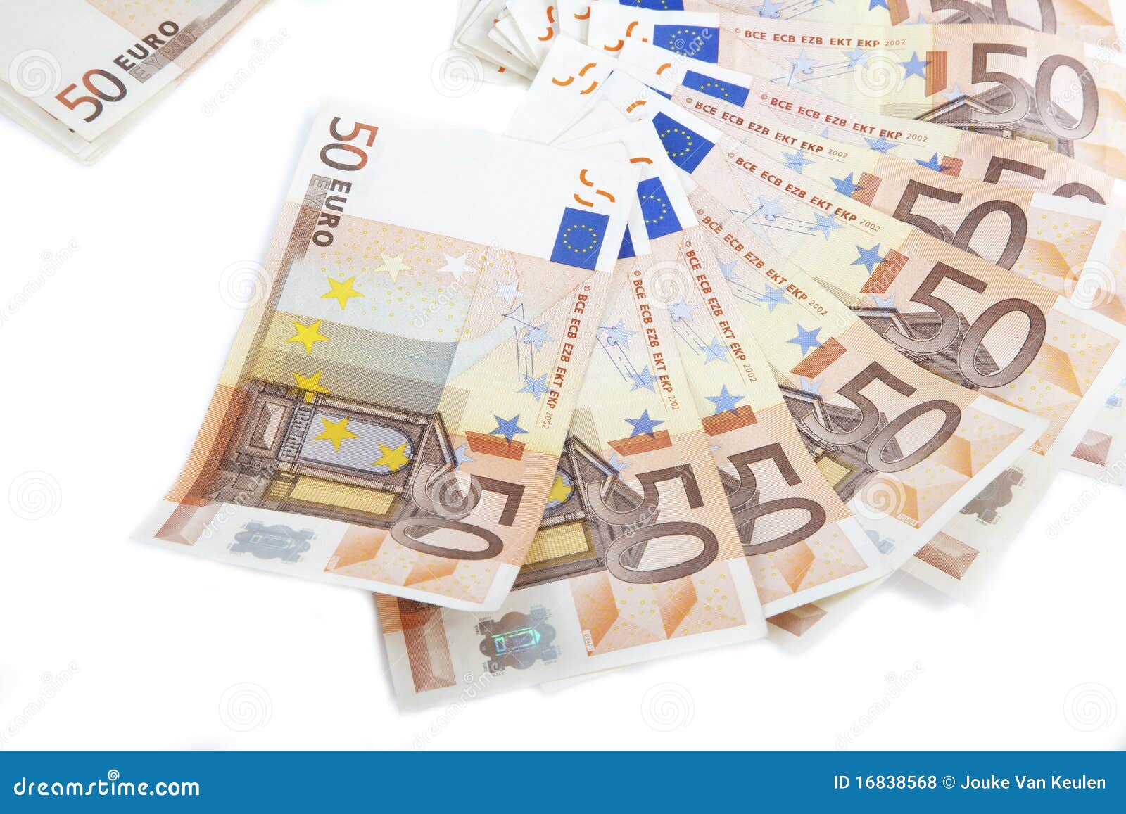 Geld van Europa stock foto. Image of bankbiljet, vijftig - 16838568
