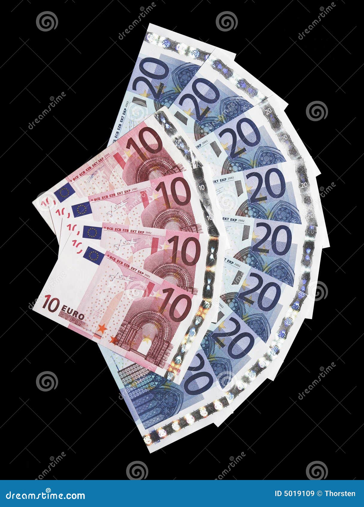 Geld - Vele 20 En 10 Euro Nota's Stock Afbeelding - Image of partijen ...