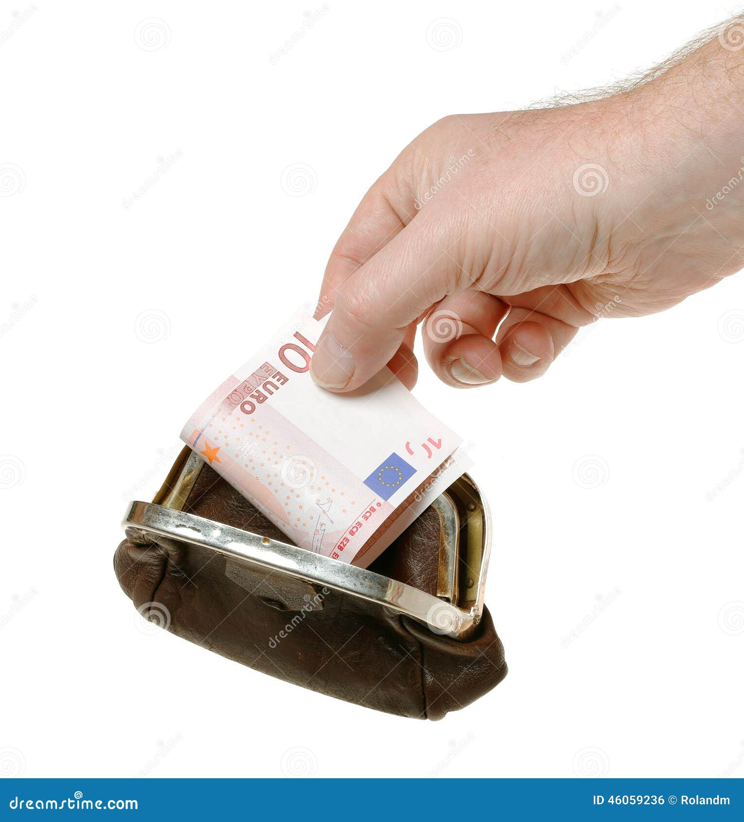 Geldbeutel Mit Banknote Und Der Hand Stockfoto - Bild von geld ...
