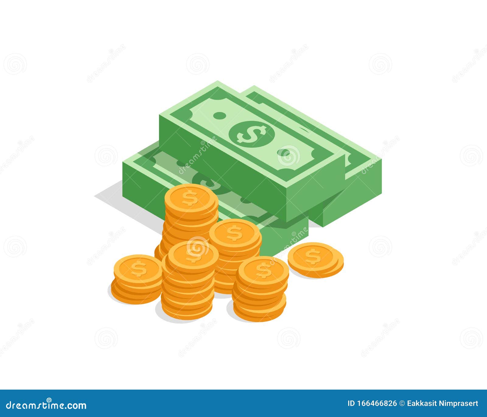 Geldconcept Groot Geld Icoon Honderden Dollars Stock Illustratie ...