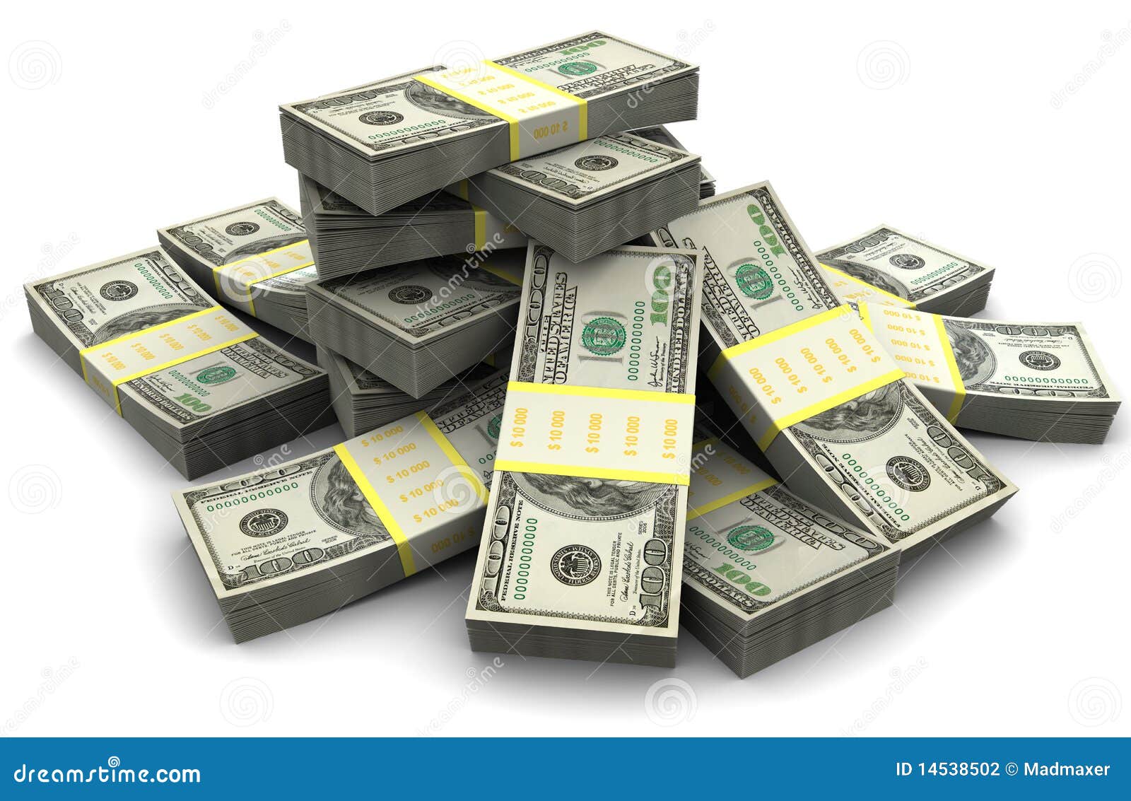 Geldhaufen stock abbildung. Illustration von stapel, haufen - 14538502