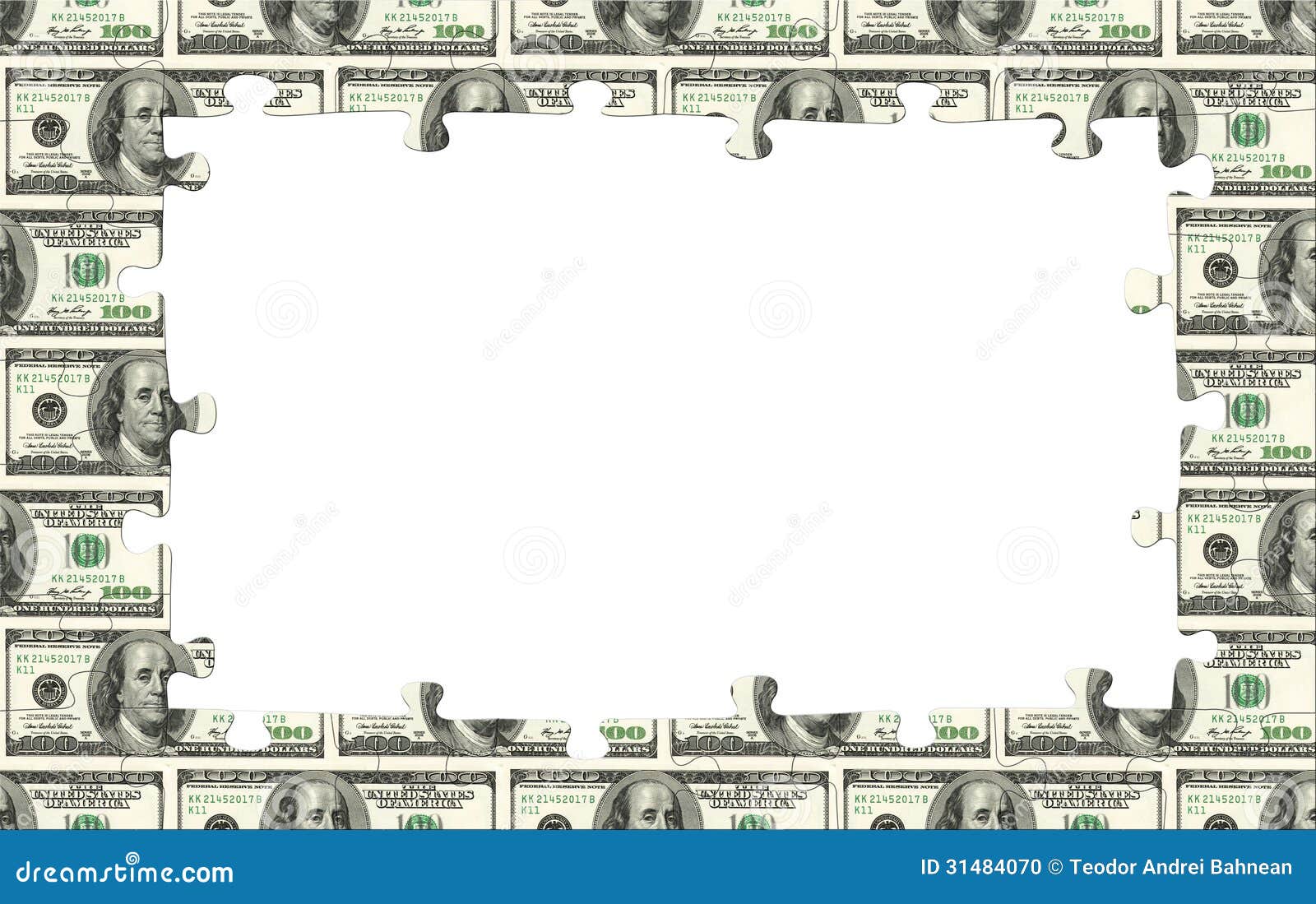 Geldrahmen stockfoto. Bild von reich, hundert, anmerkung - 31484070