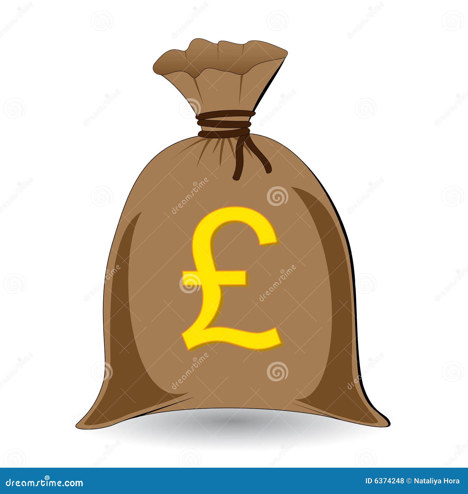 Geldsack Pounds vektor abbildung. Illustration von lira - 6374248