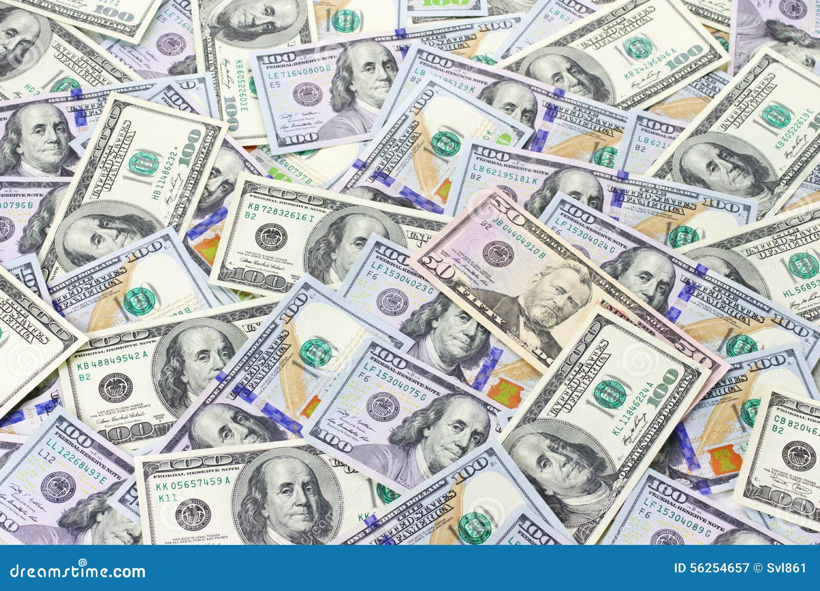 Geldstapel stockbild. Bild von amerikanisch, hundert - 56254657