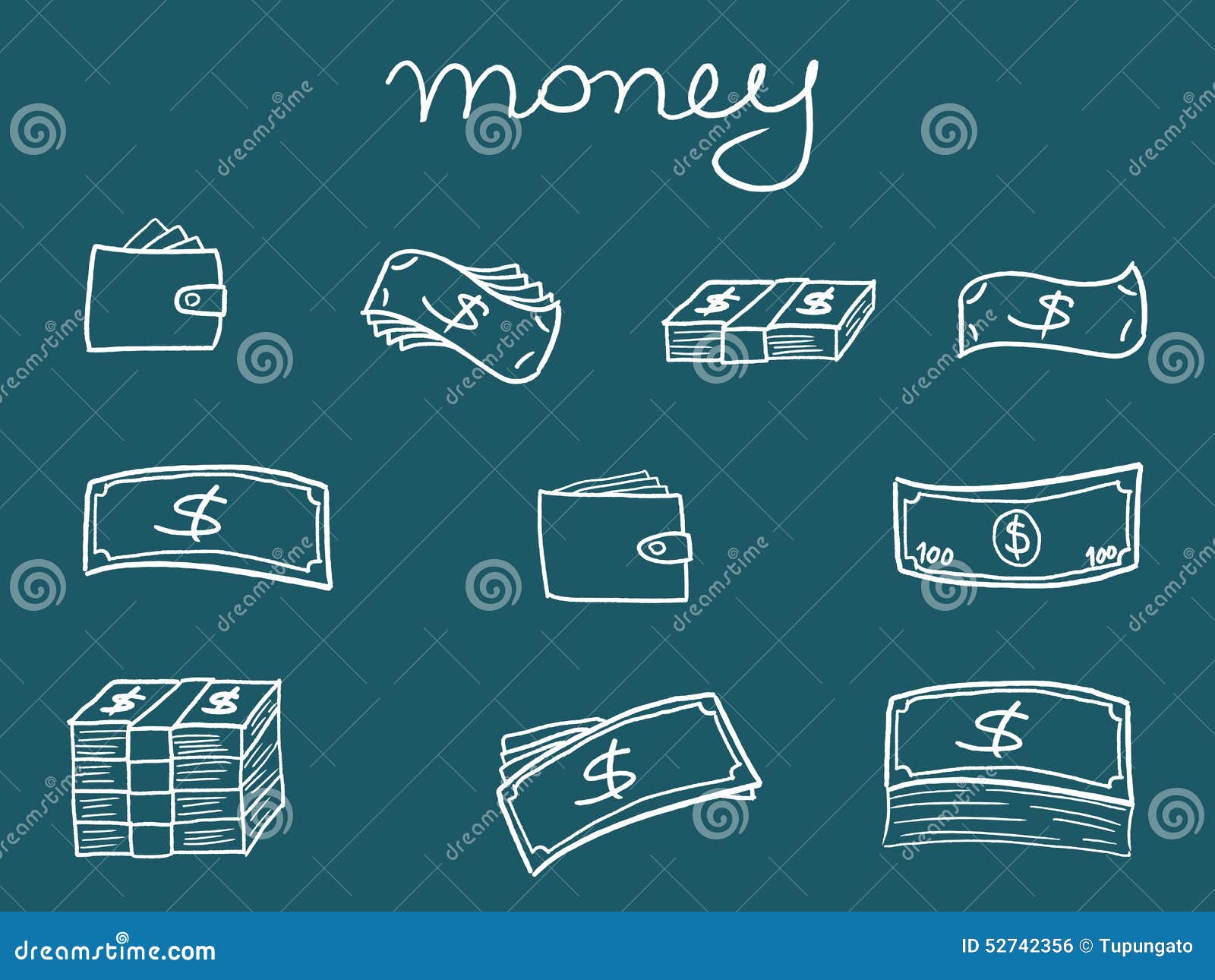 Geldsymbole vektor abbildung. Illustration von geschäft - 52742356