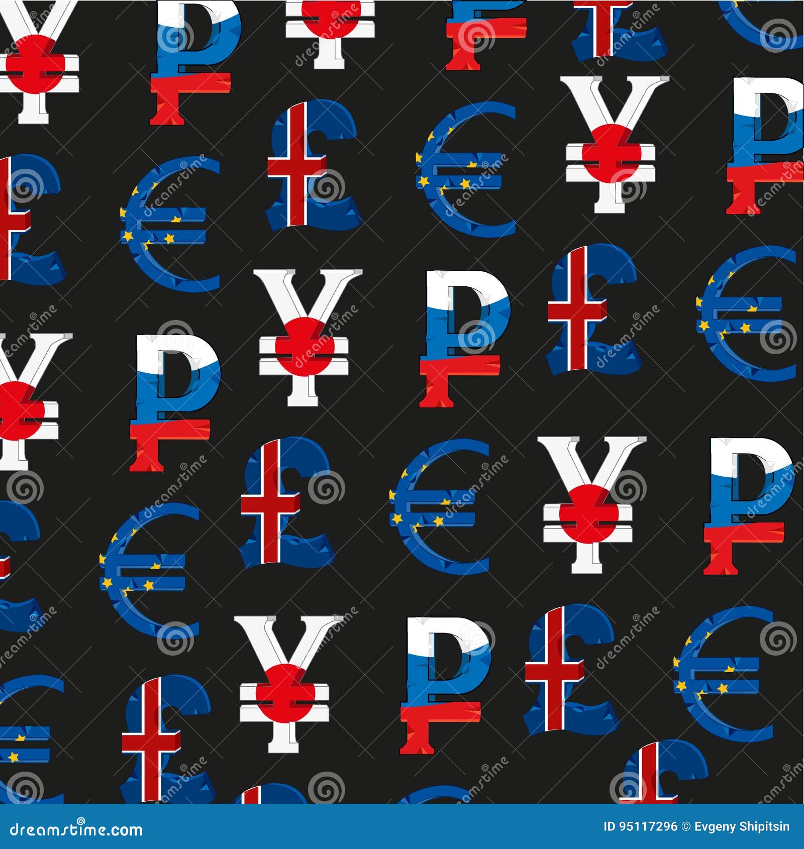 Geldtekens Van De Verschillende Landen Vector Illustratie ...