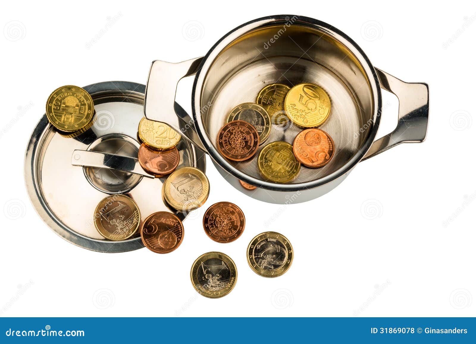 Geldtopf stockfoto. Bild von finanzen, verdanken, finanziell - 31869078