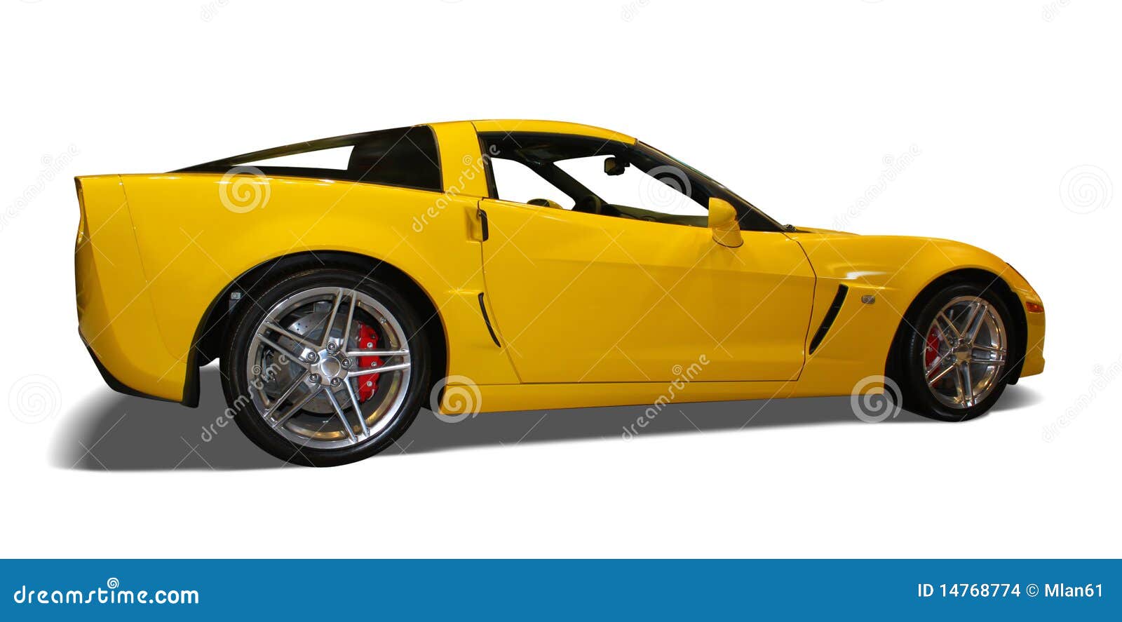 Gele auto stock foto. Image of geel, sport, auto, snel - 14768774