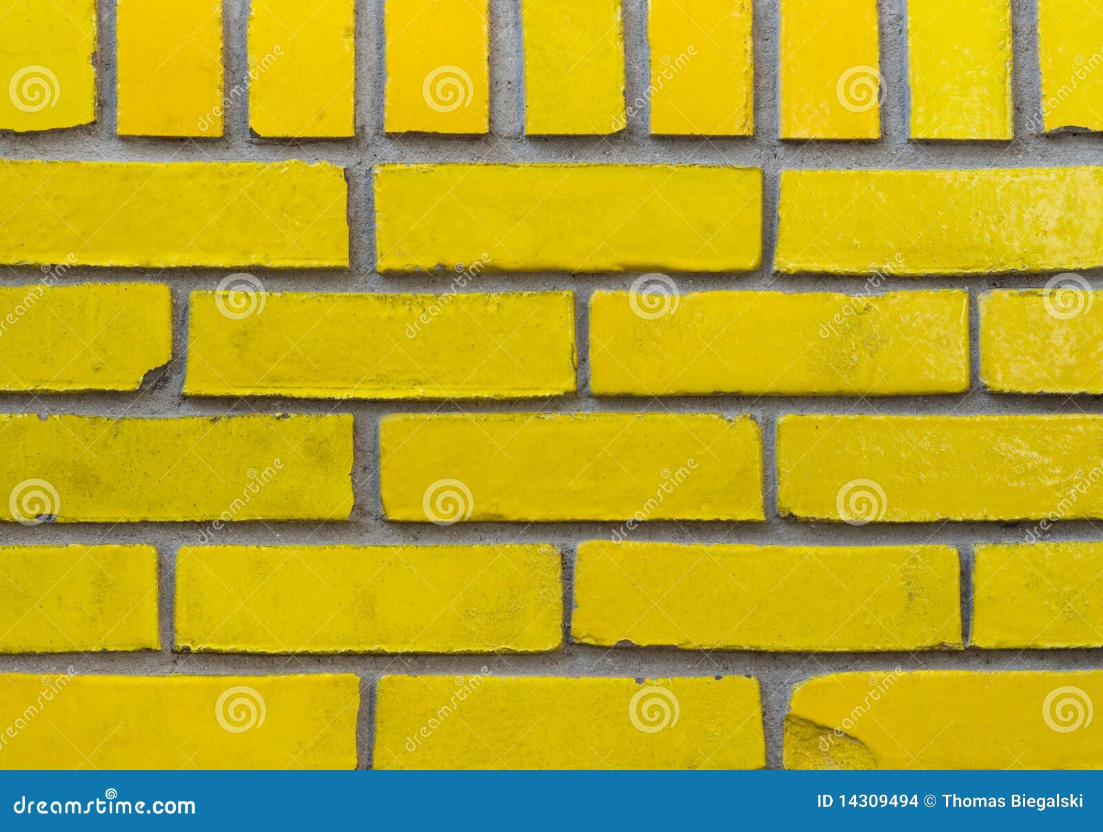 Gele Bakstenen muur stock foto. Image of oppervlakte - 14309494