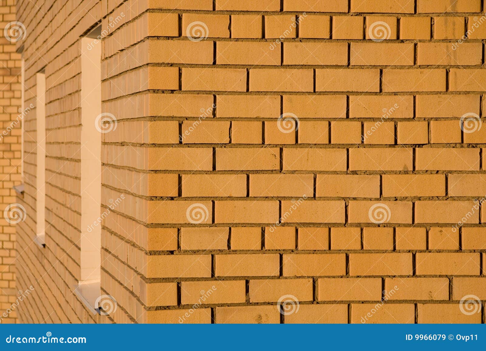 Gele bakstenen muur stock afbeelding. Image of baksteen - 9966079