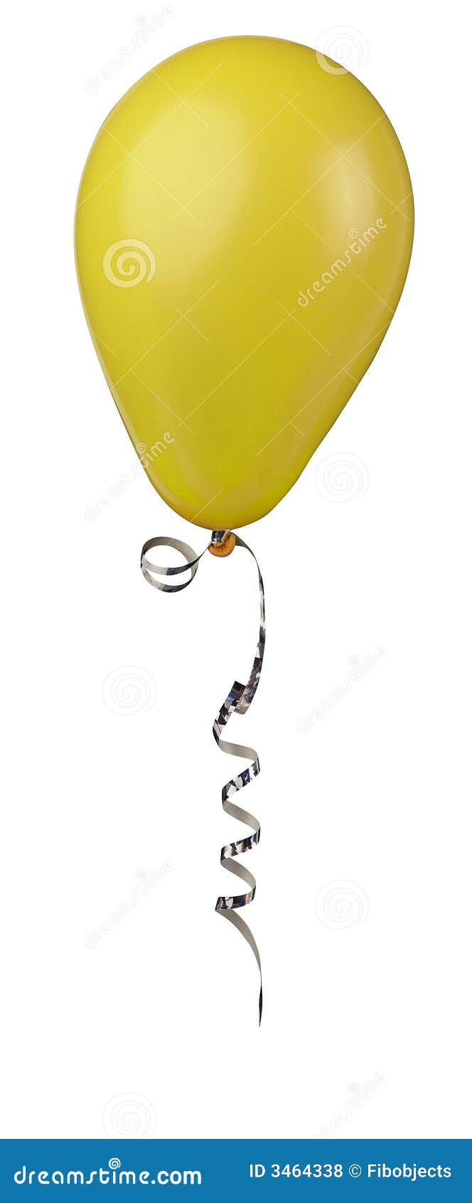 Gele Ballon stock foto. Image of decoratie, geel, partij - 3464338