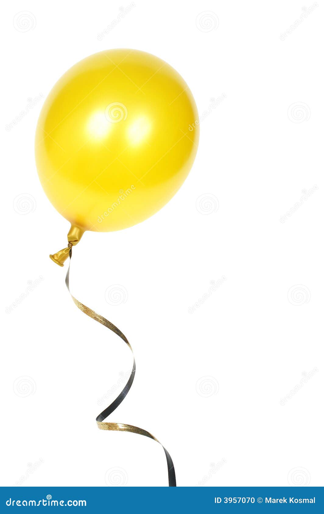 Gele ballon stock foto. Image of verjaardagen, viering - 3957070