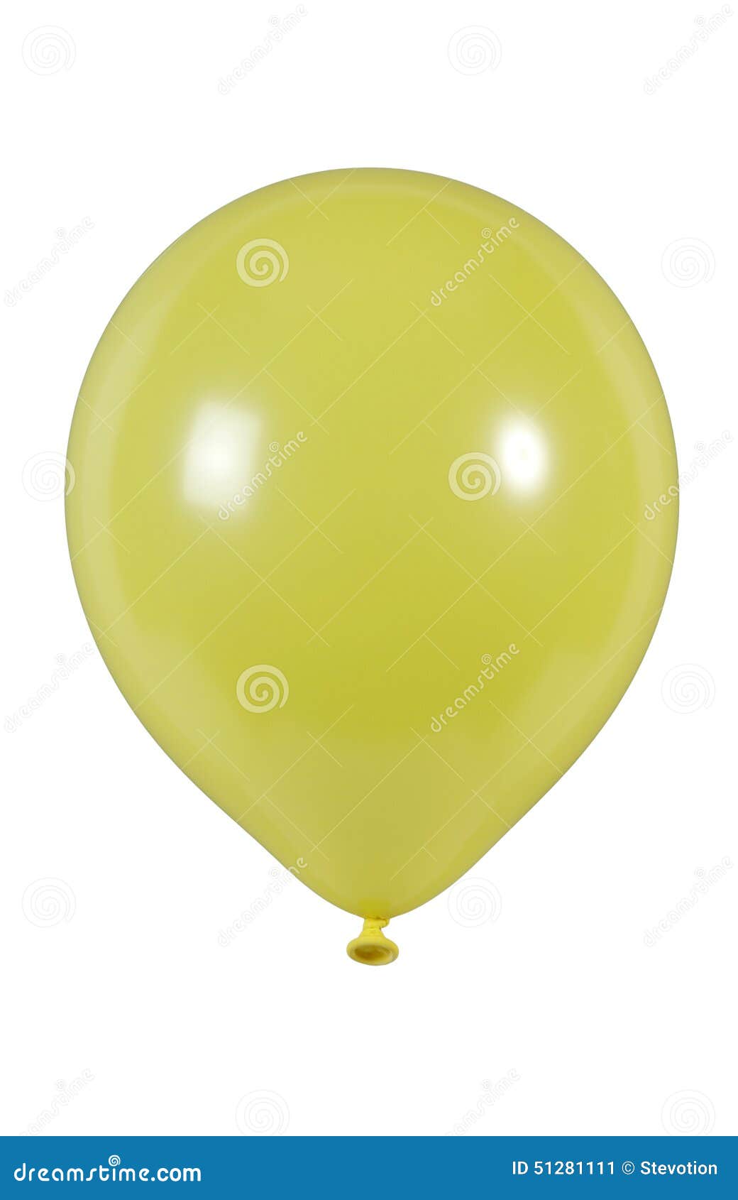 Gele ballon stock afbeelding. Image of verjaardag, geïsoleerd - 51281111