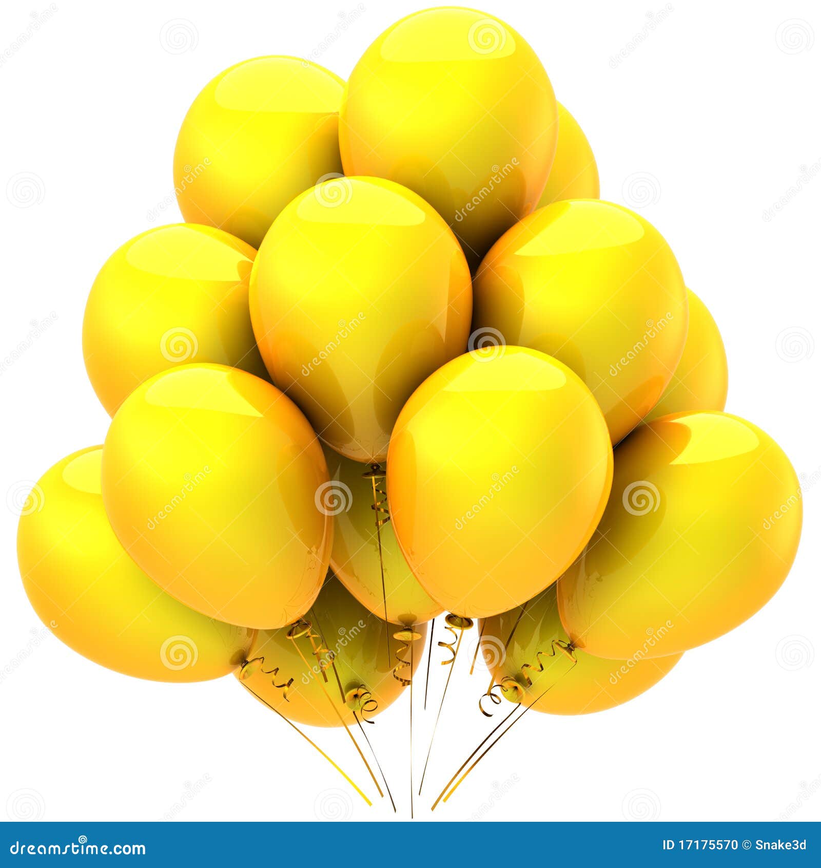 Gele ballons stock illustratie. Illustration of festival - 17175570