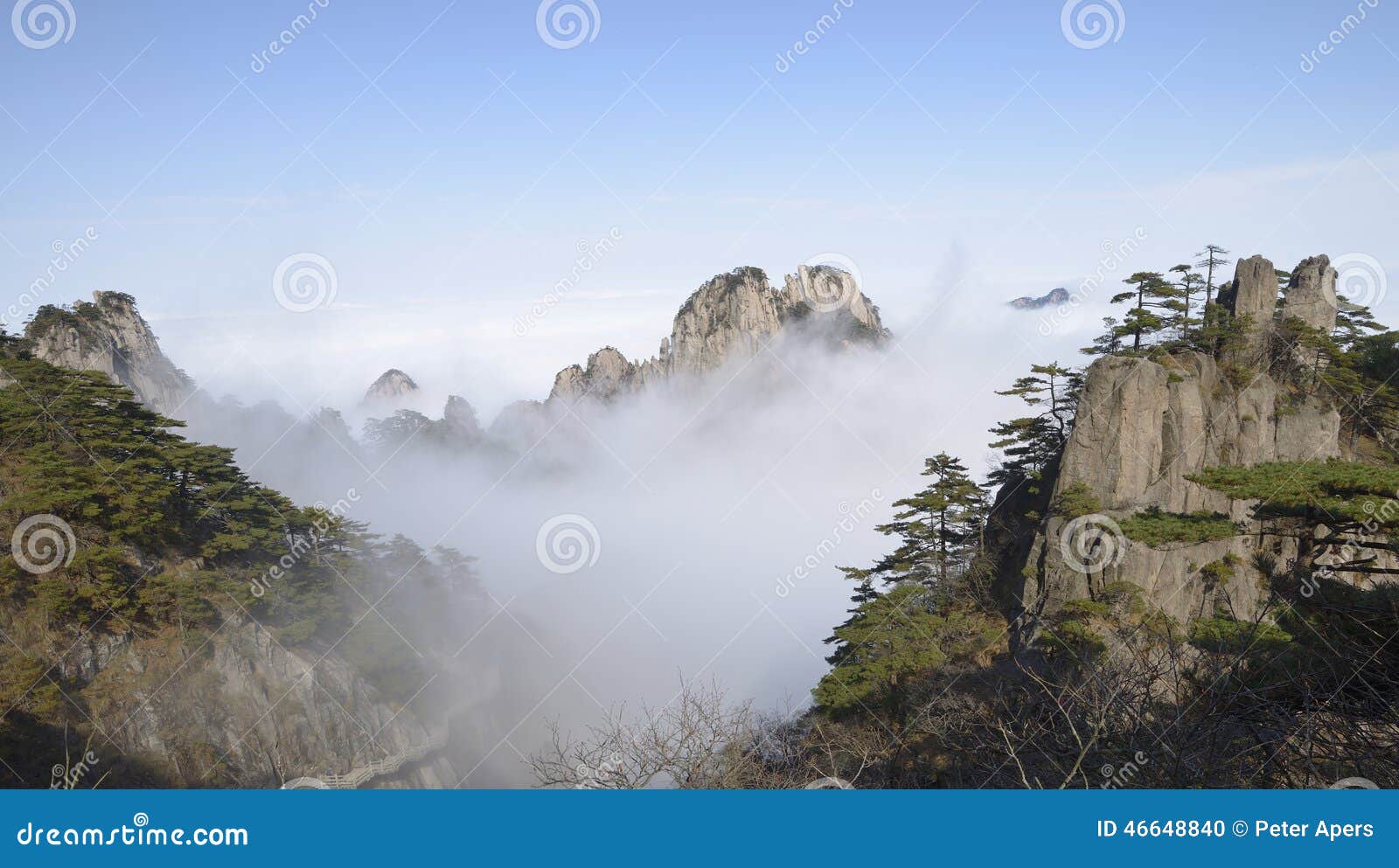 Gele Berg - Huangshan, China Stock Foto - Image of china, horizontaal ...