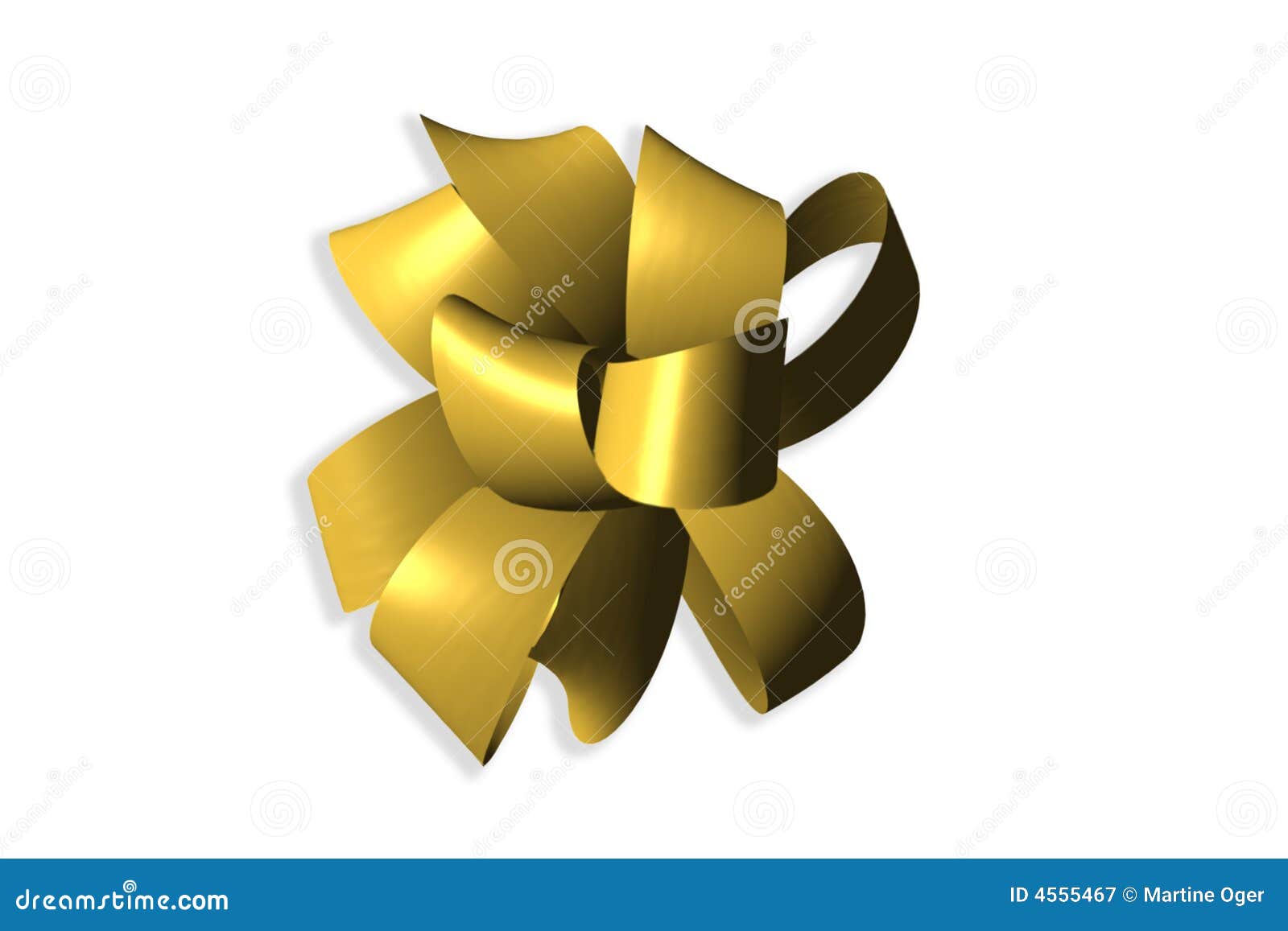 Gele Boog Op Witte Achtergrond. 3D. Stock Illustratie - Illustration of ...