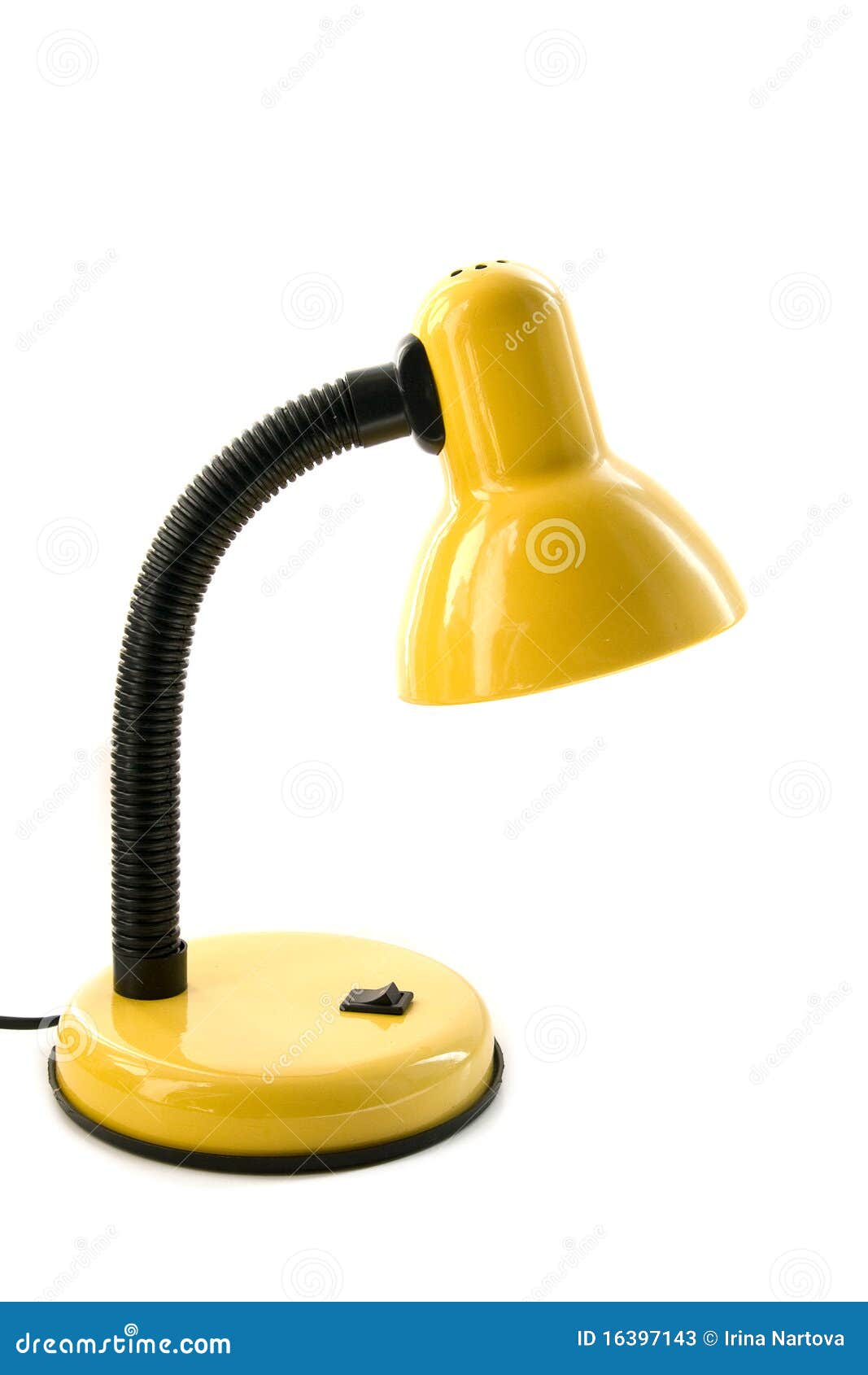 Gele bureaulamp stock afbeelding. Image of licht, exemplaar - 16397143