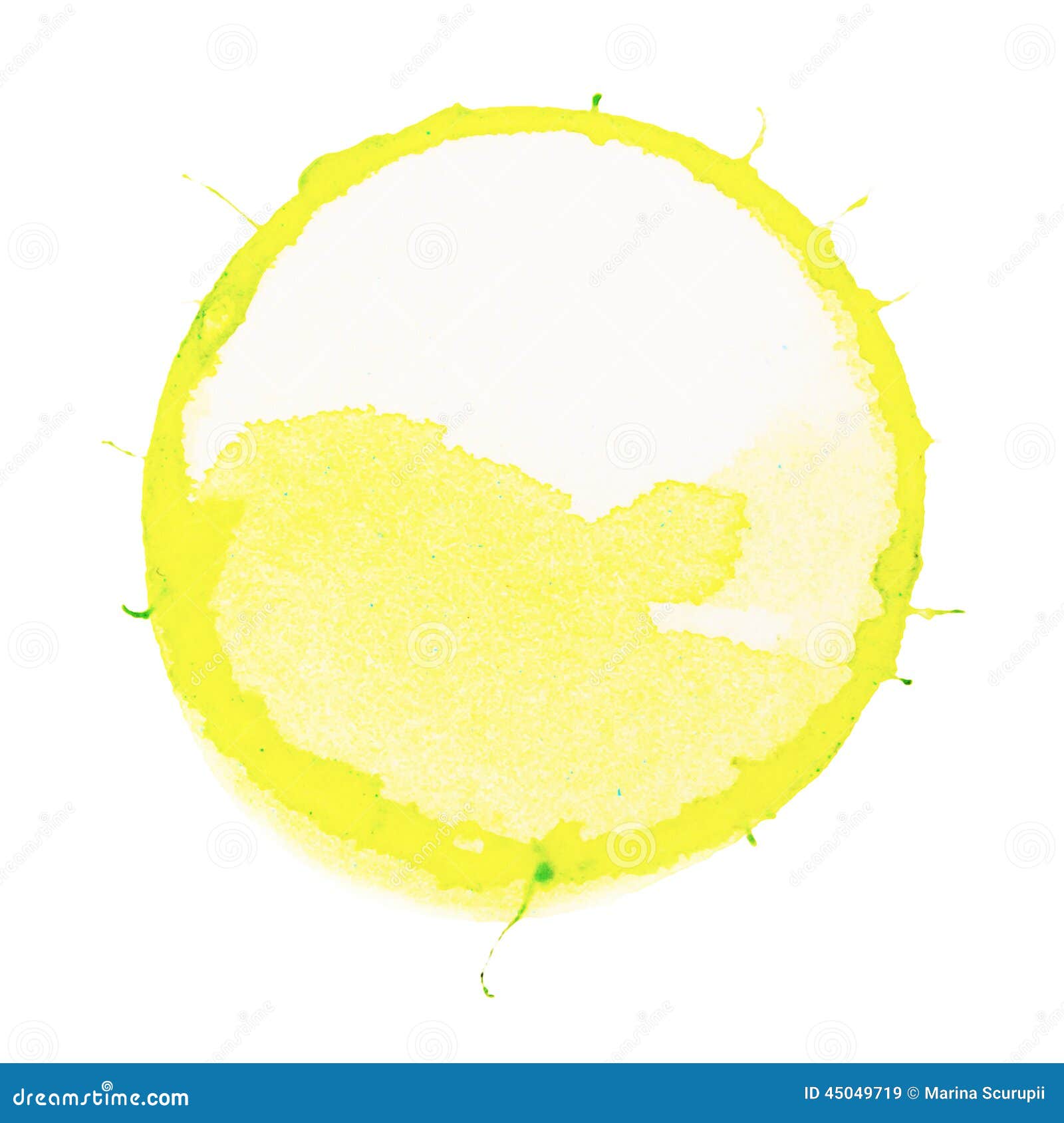 Gele cirkel stock afbeelding. Image of creativiteit, trillend - 45049719