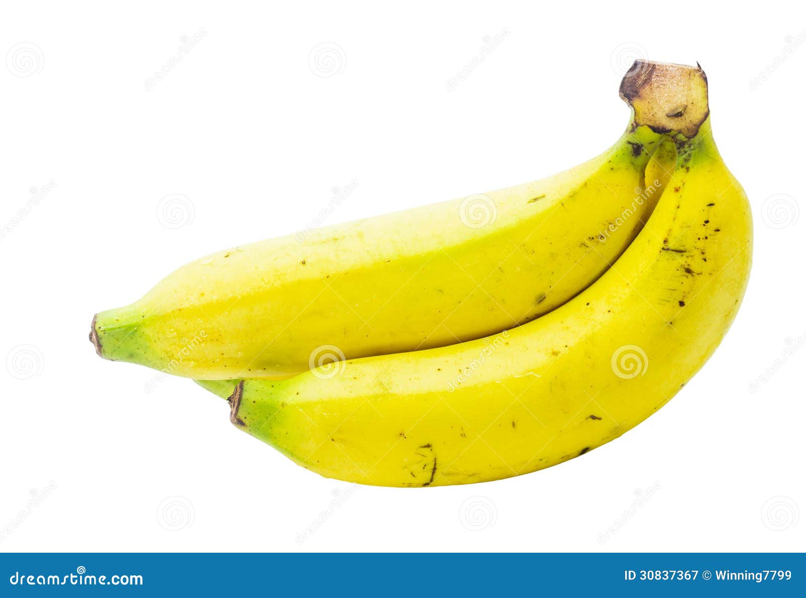 Gele geïsoleerde bananen stock afbeelding. Image of huid - 30837367
