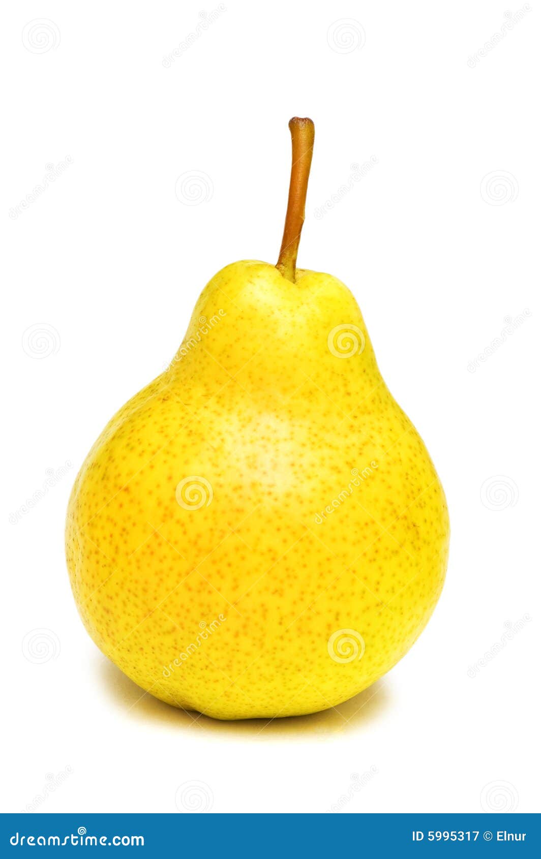 Gele geïsoleerdeg peer stock afbeelding. Image of vrucht - 5995317