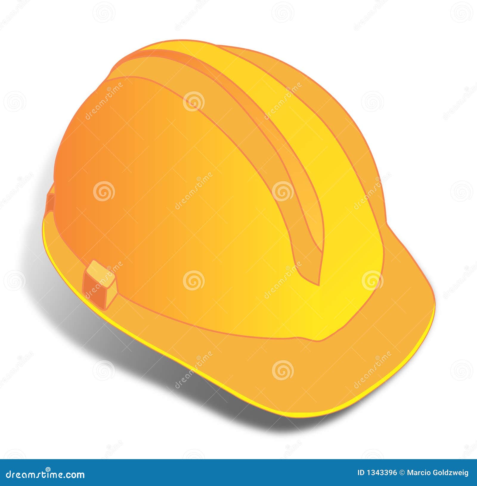 Gele Helm vector illustratie. Illustration of pictogrammen - 1343396