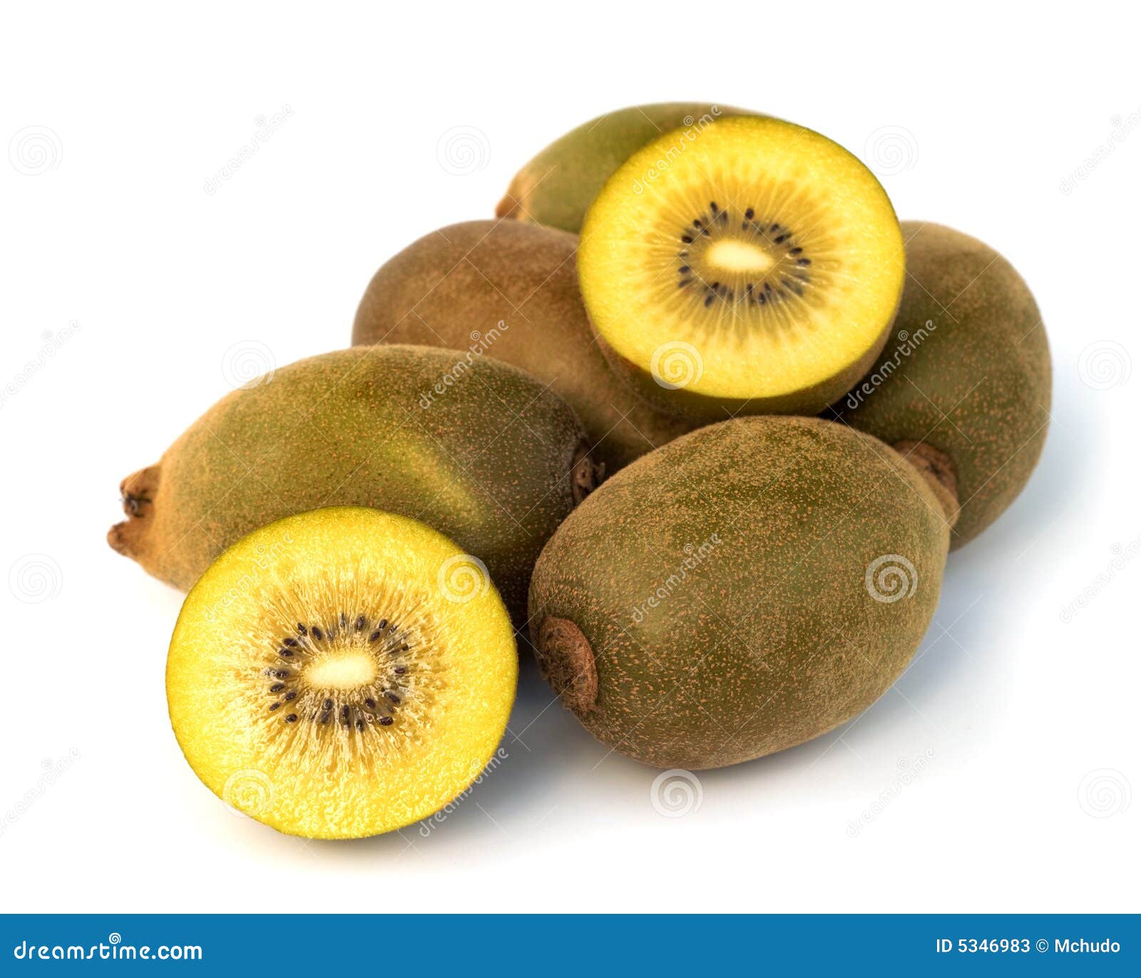 Gele kiwi stock afbeelding. Image of diner, groen, exotisch - 5346983