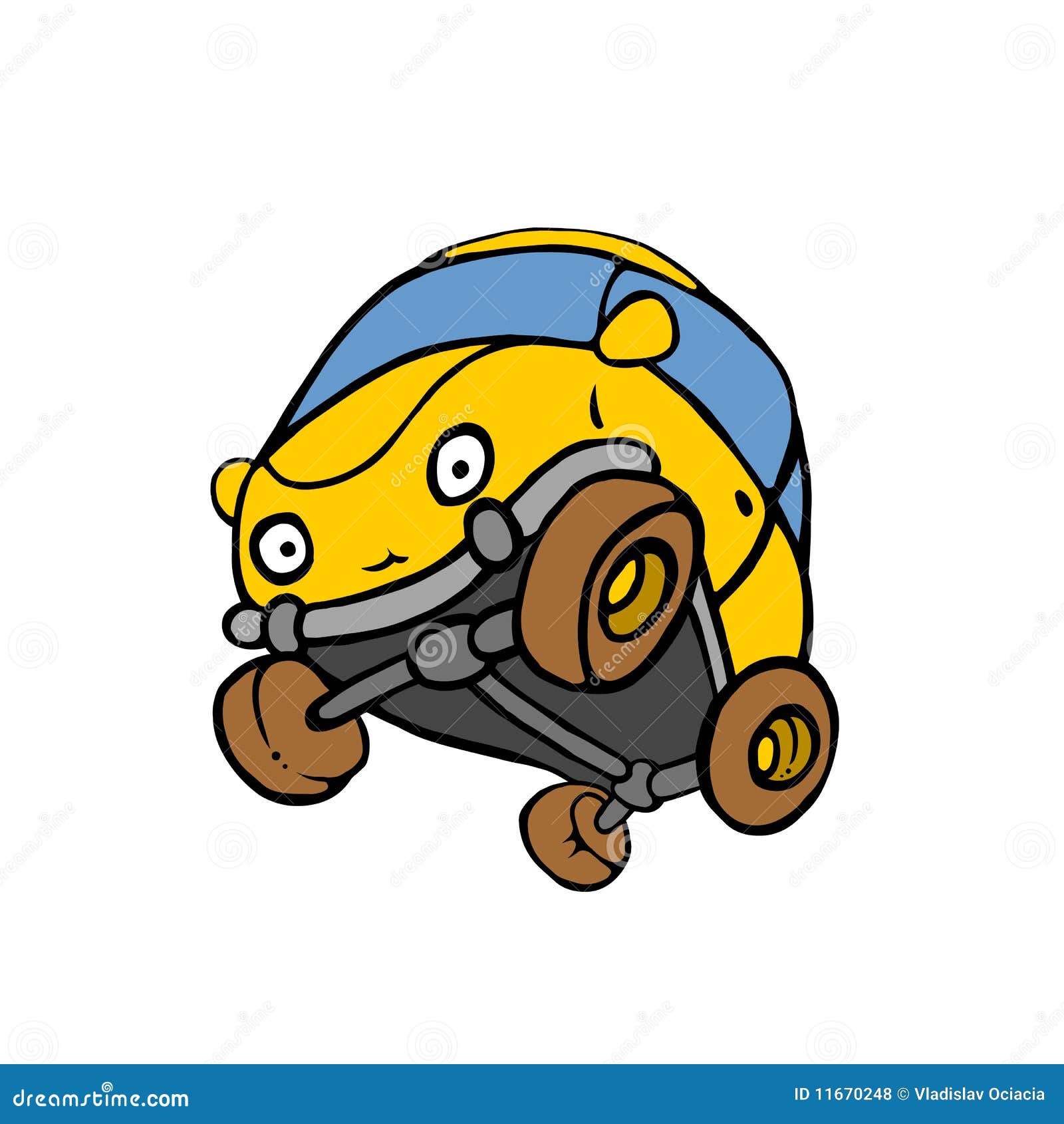 Gele LEVENDE Auto stock illustratie. Illustration of manier - 11670248