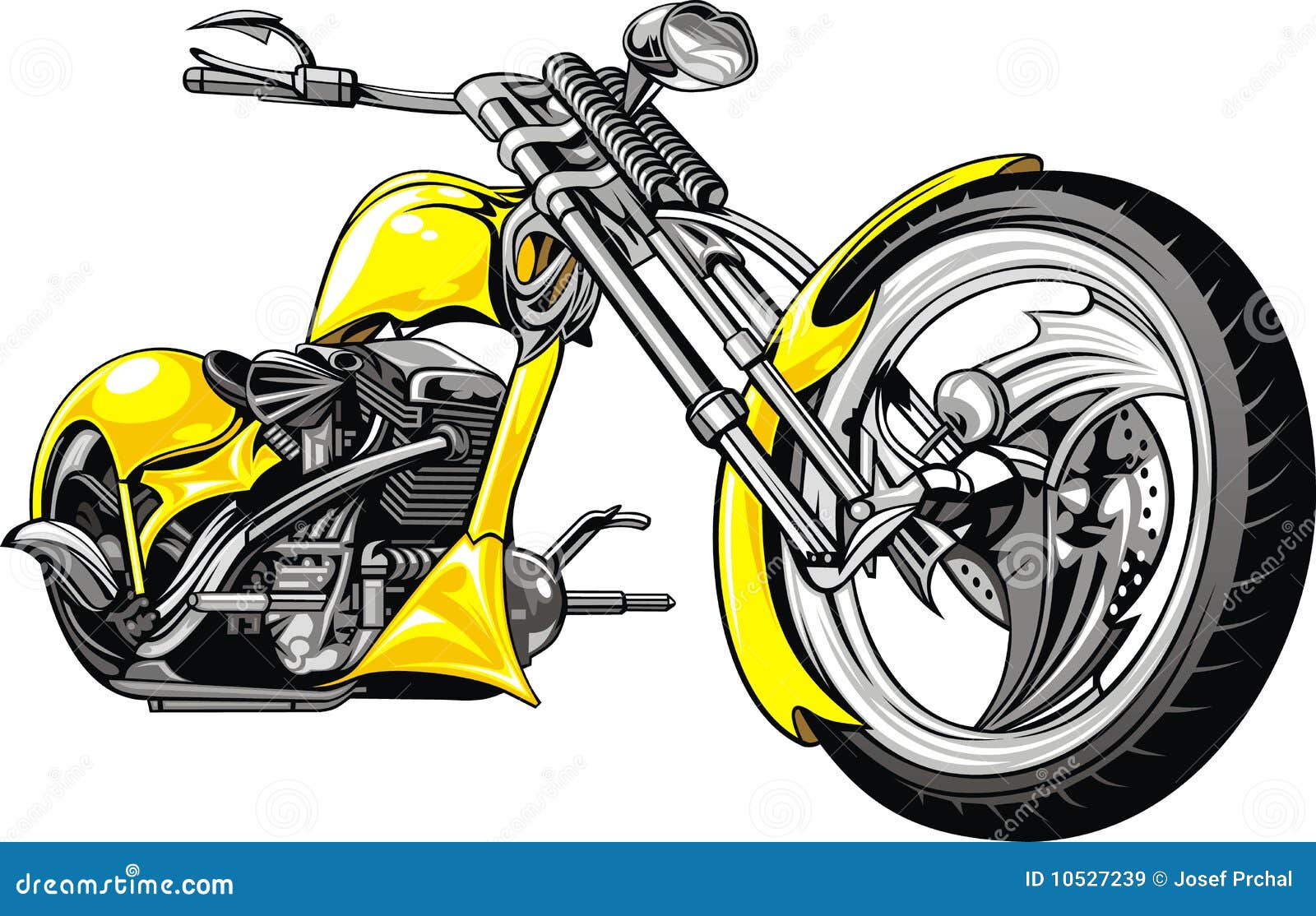 Gele motor vector illustratie. Illustration of vervoer - 10527239