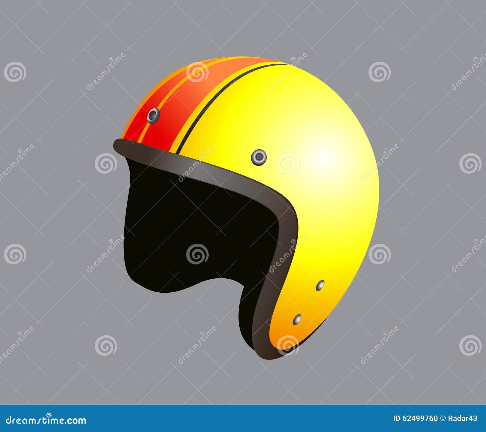 Gele motorhelm stock illustratie. Illustration of roer - 62499760