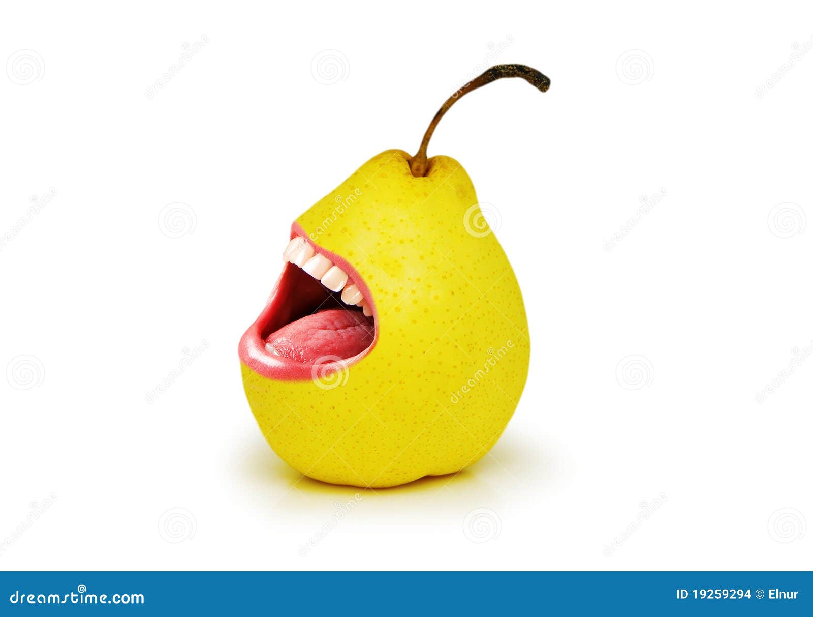 Gele peer stock foto. Image of organisch, geïsoleerd - 19259294