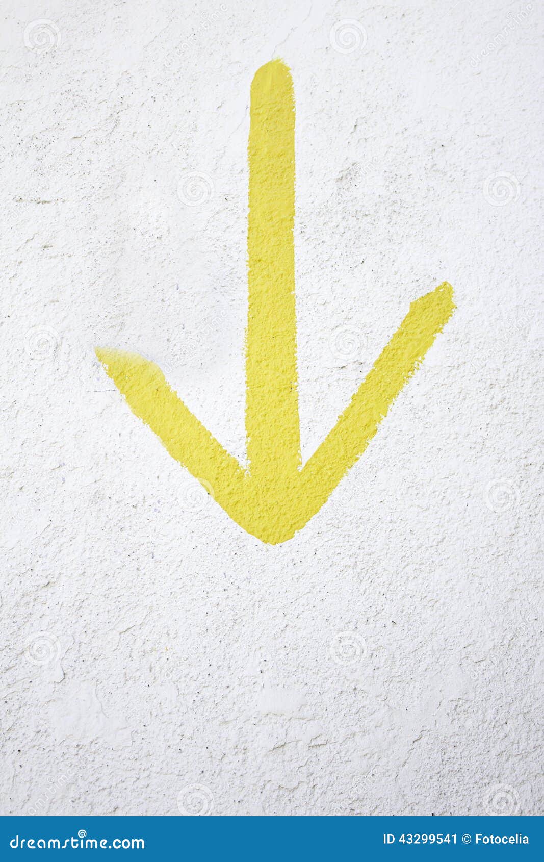 Gele pijl stock afbeelding. Image of geschilderd, schilderij - 43299541
