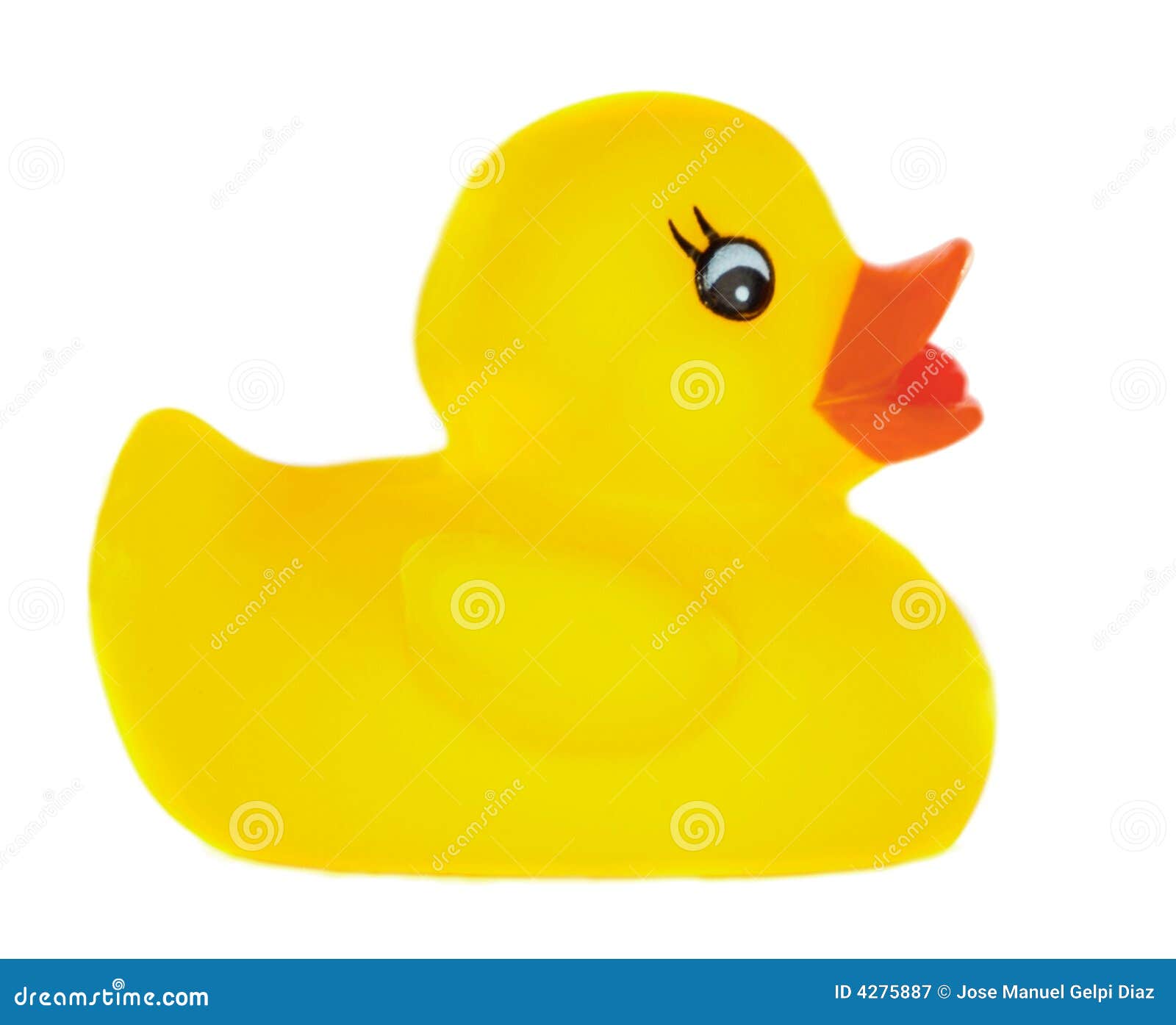 Gele plastic eend stock afbeelding. Image of baad, sinaasappel - 4275887