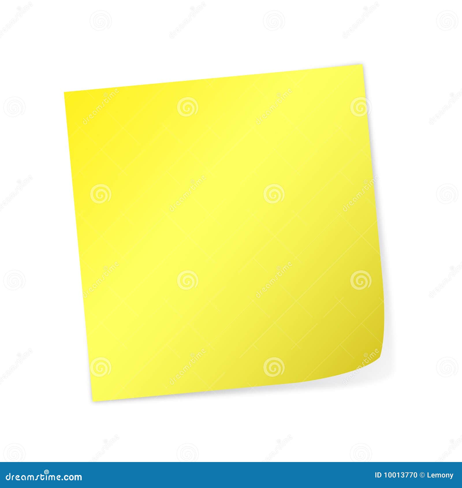 Gele Post-it vector illustratie. Illustration of geheugen - 10013770