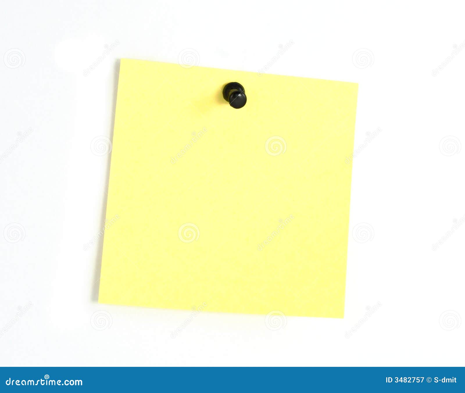 Gele post-itnota stock afbeelding. Image of post, bericht - 3482757