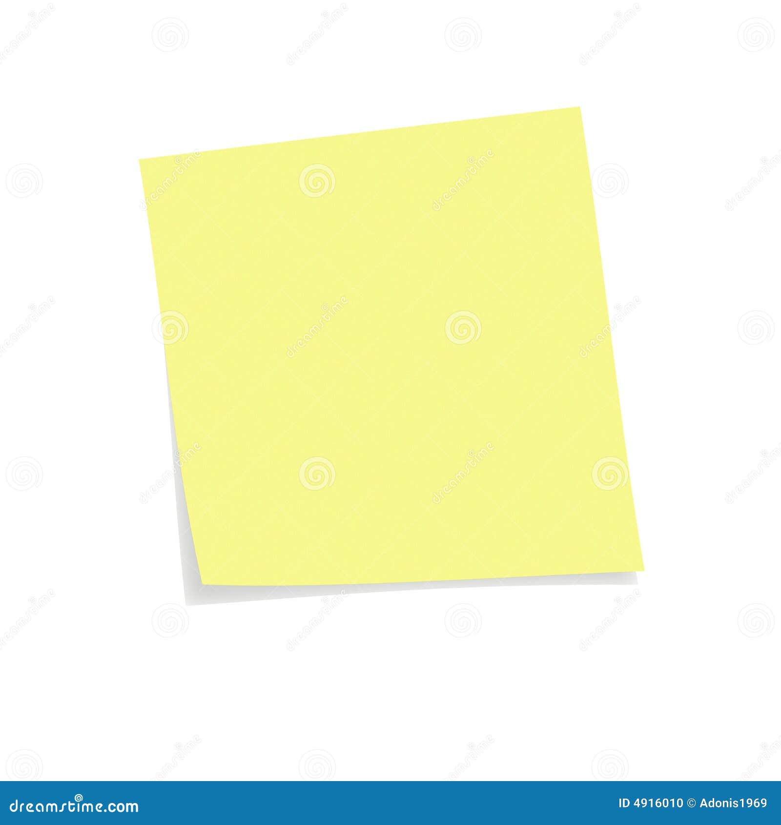 Gele post-itnota stock foto. Image of post, herinneren - 4916010