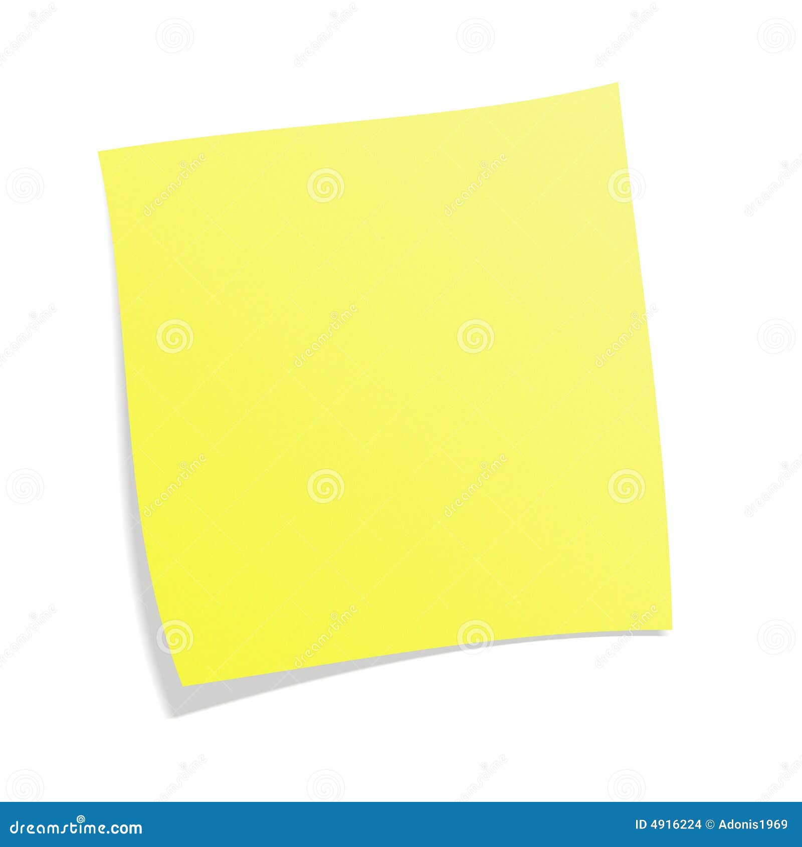 Gele post-itnota stock foto. Image of punaise, nota, vergeet - 4916224