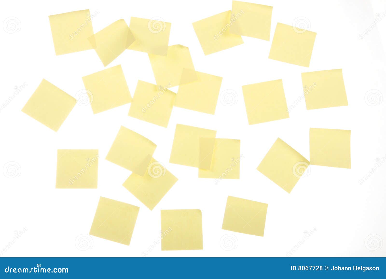 Gele post-its stock foto. Image of geïsoleerd, post, tekst - 8067728