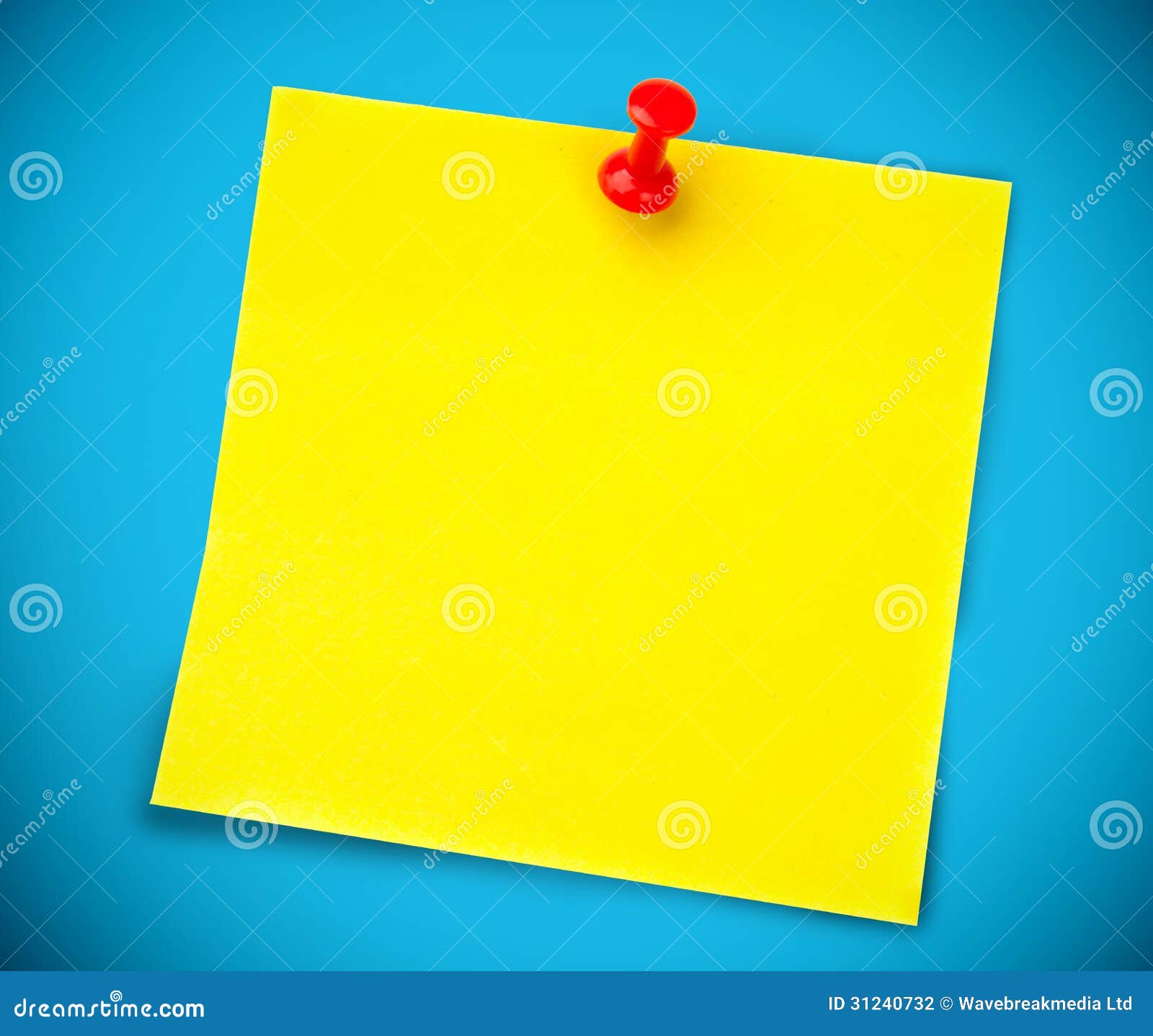 Gele post-it op de muur stock illustratie. Illustration of digitaal ...