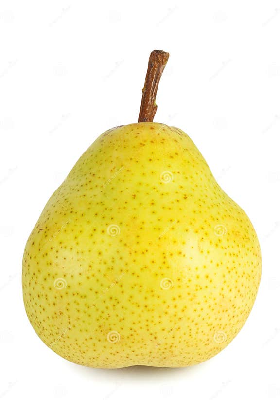 Gele rijpe peer stock foto. Image of snack, blad, macro - 25696158