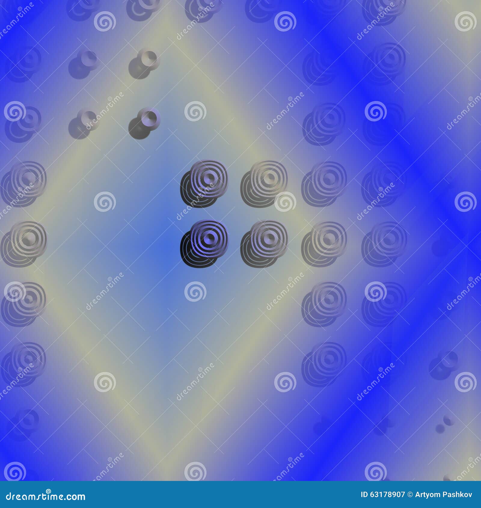 Gele ruit en cirkels stock illustratie. Illustration of punt - 63178907