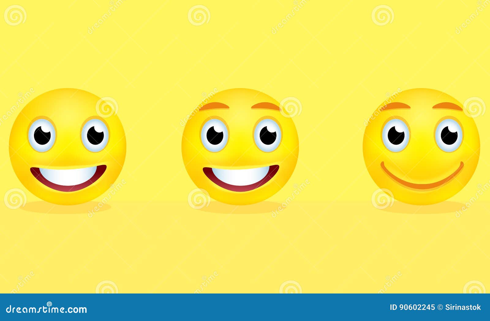 Gele smileys stock illustratie. Illustration of gelukkig - 90602245