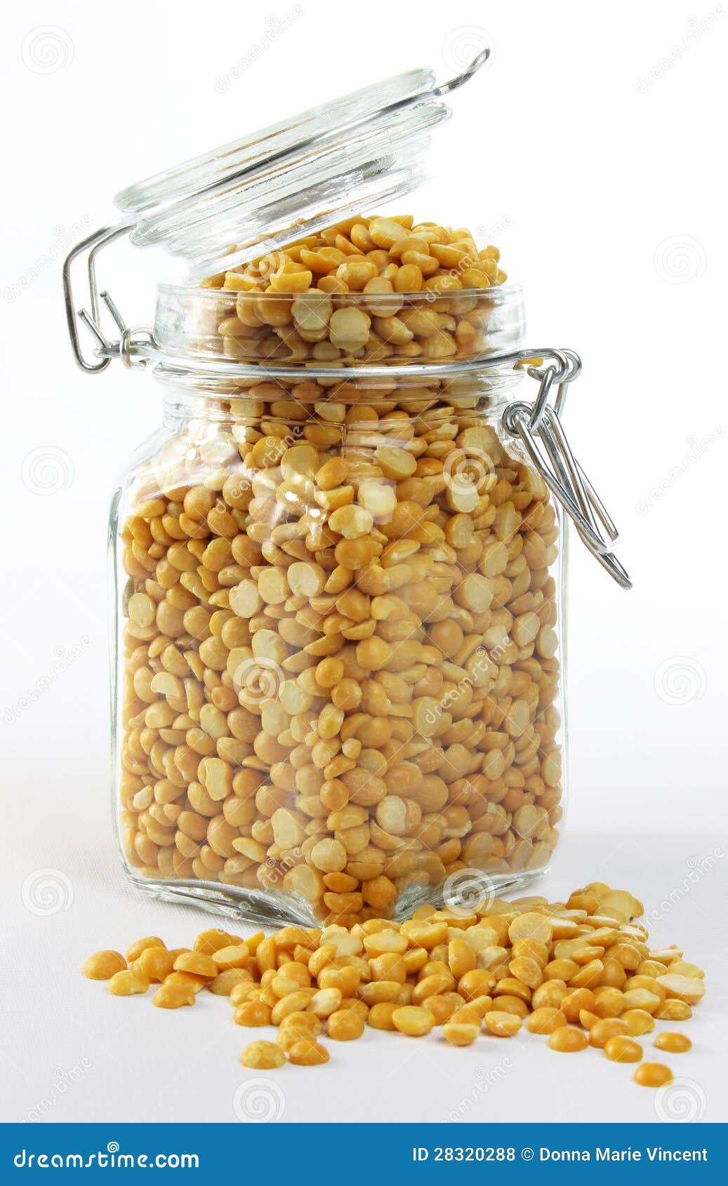 Gele Spliterwten in Een Kruik Stock Foto - Image of vegetariër ...