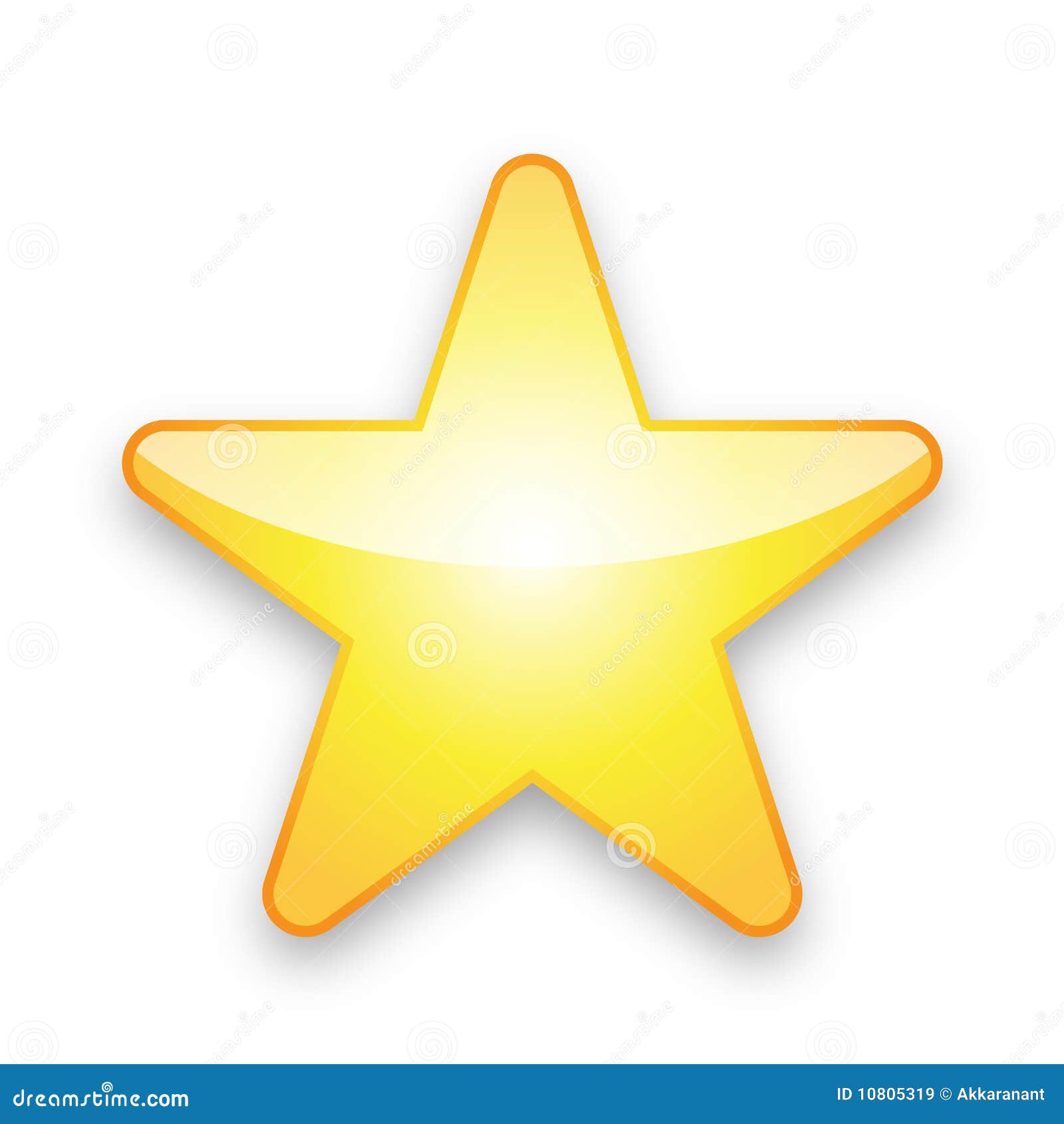 Gele Ster vector illustratie. Illustration of tekening - 10805319