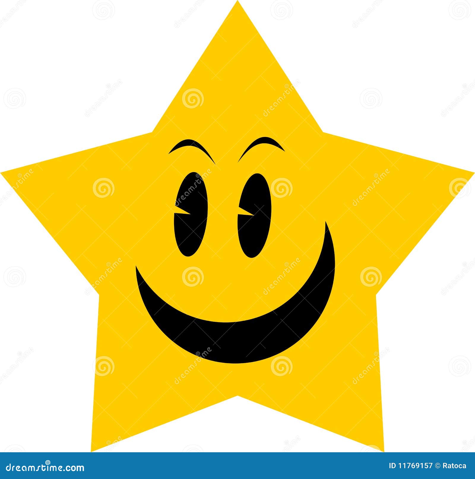 Gele ster vector illustratie. Illustration of glimlachen - 11769157