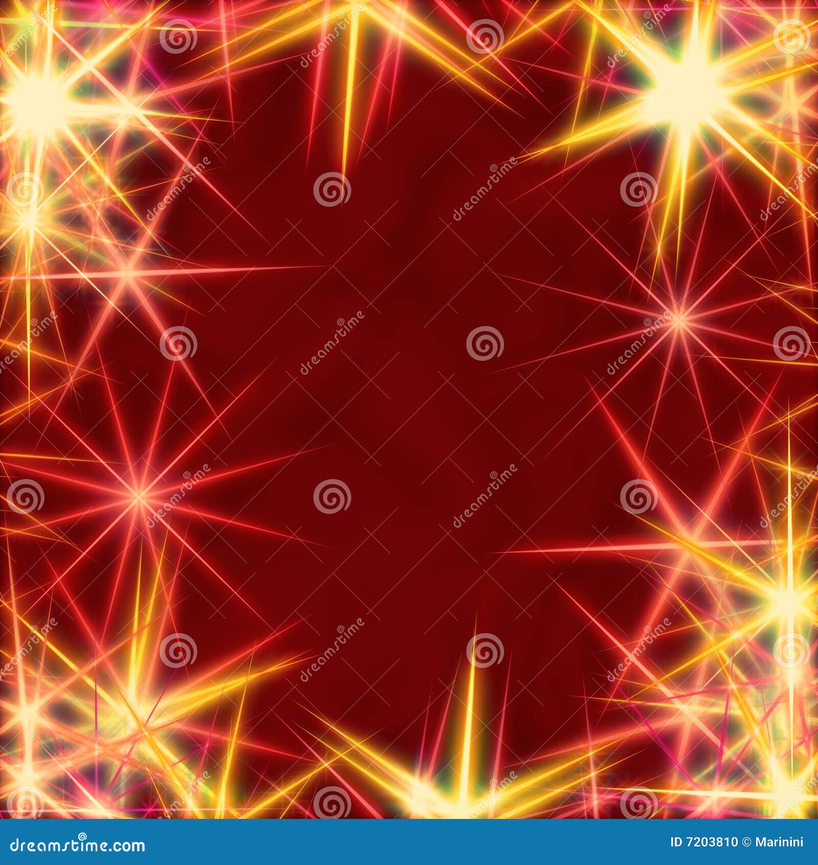 Gele Sterren Over Rode Achtergrond Stock Illustratie - Illustration of ...