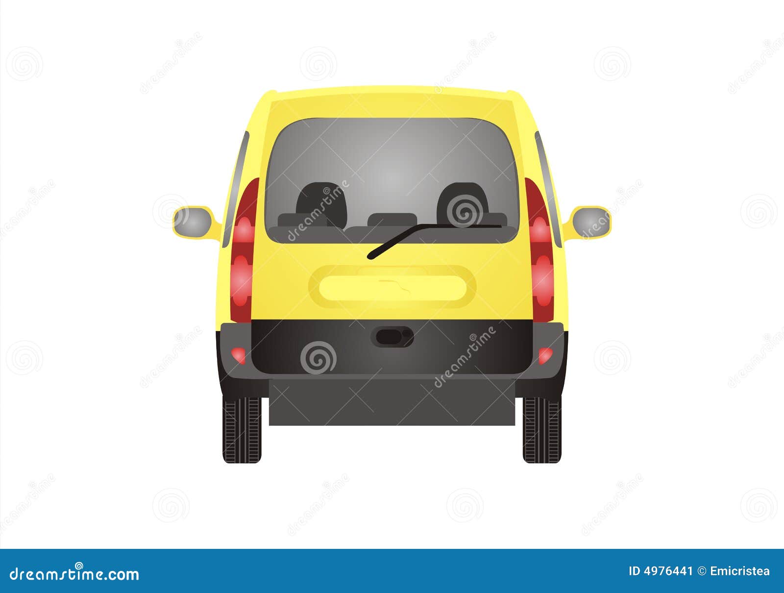 Gele Van Autovehicle (auto) Vector Illustratie - Illustration of ...