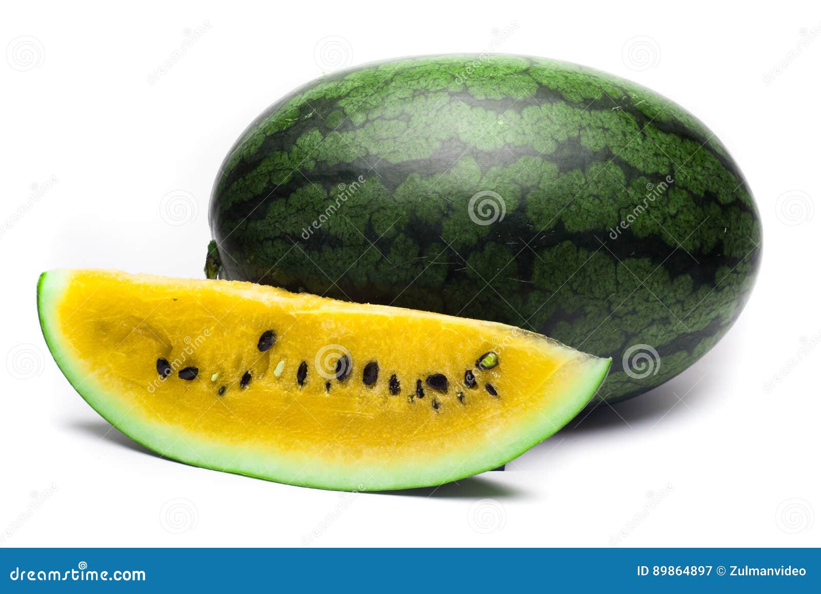 Gele Watermeloen Op Witte Achtergrond Stock Afbeelding - Image of ...