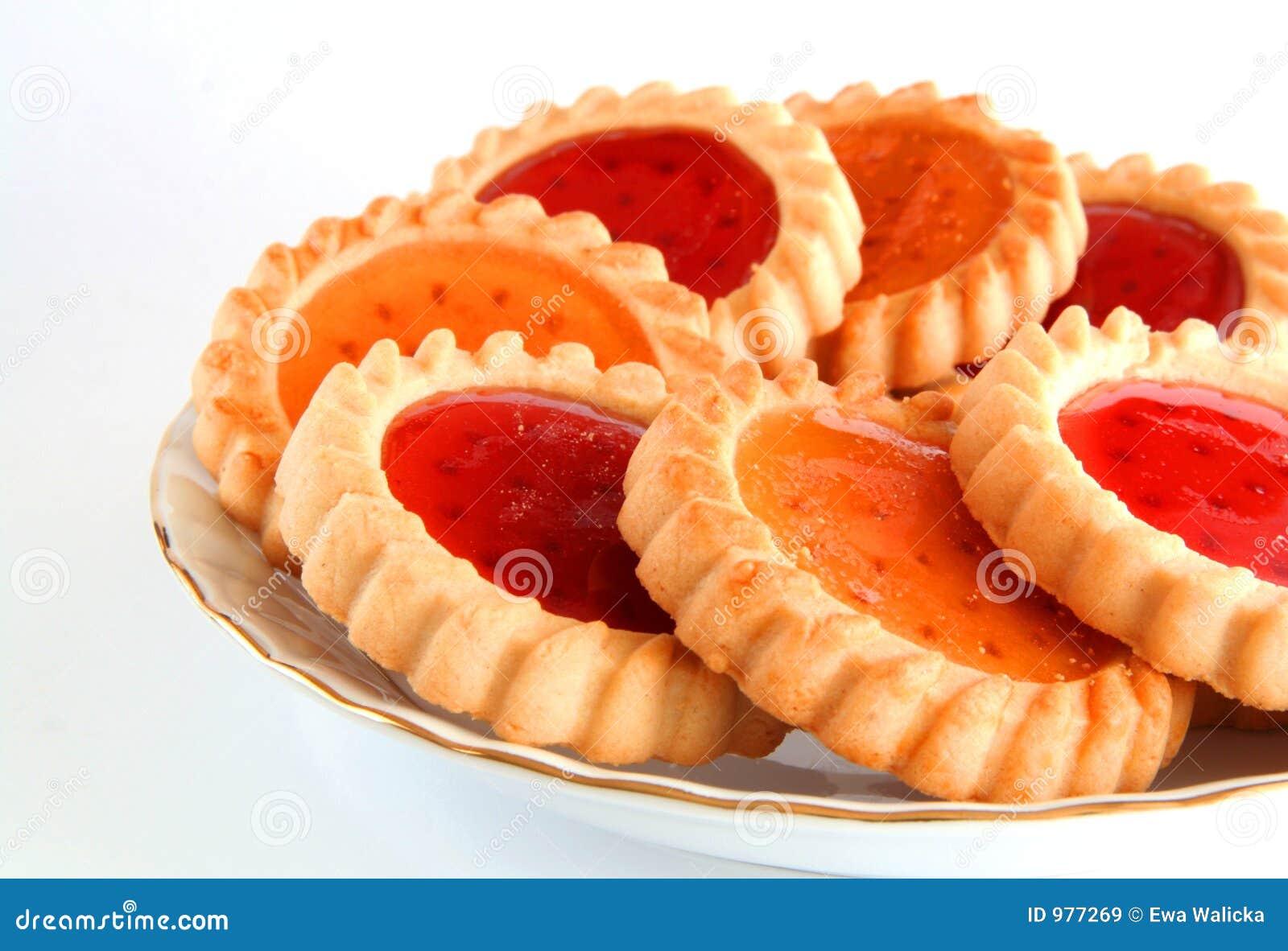 Gelei gevulde koekjes stock afbeelding. Image of stapel - 977269