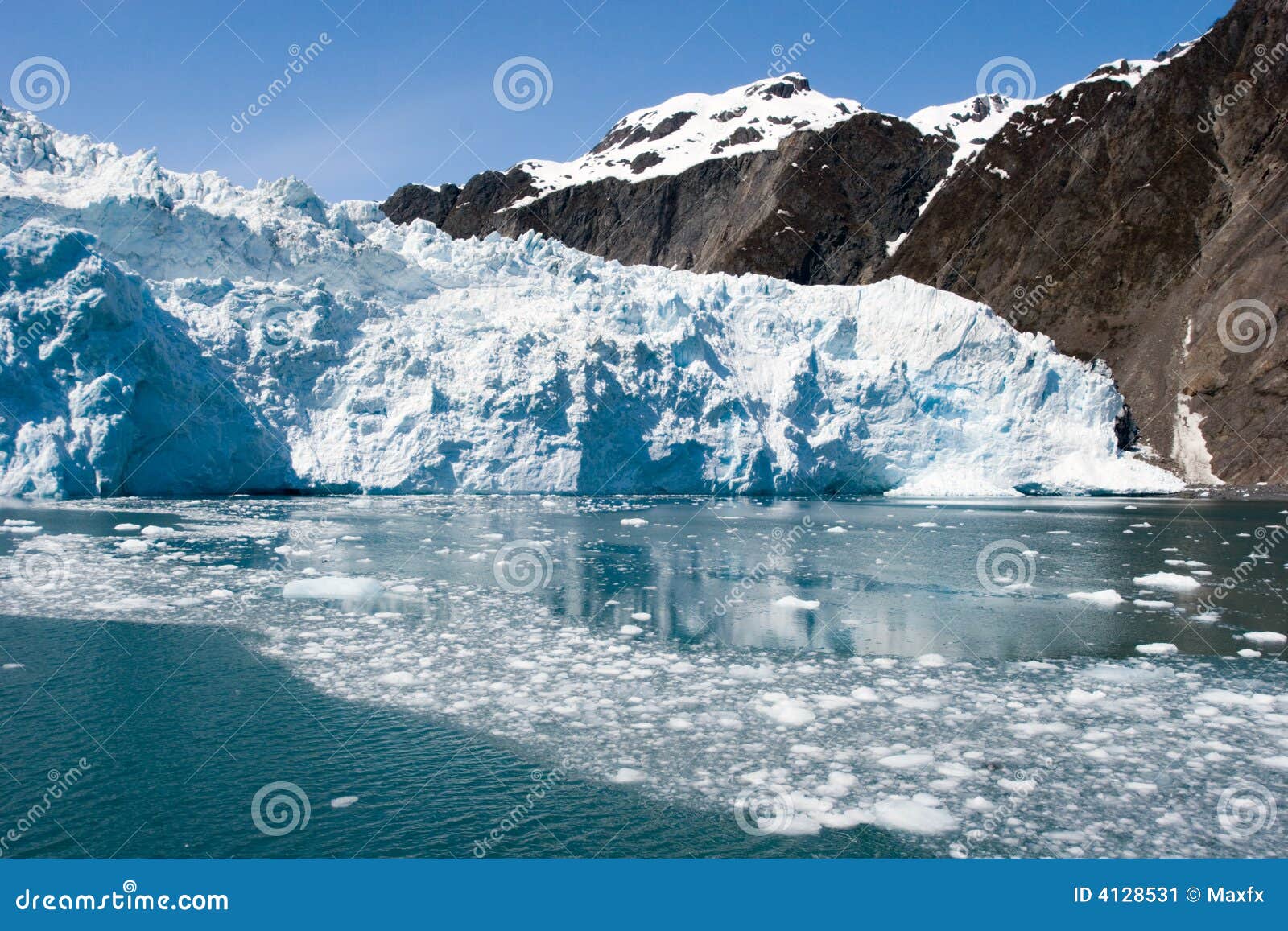 Geleira Em Seward, Alaska De Hubbard Imagem de Stock - Imagem de ...